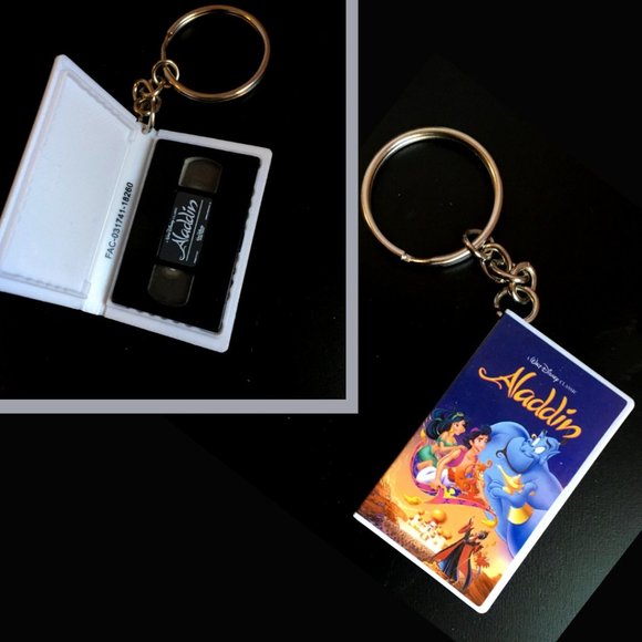 Disney | Accessories | Nwot Rare Disney Aladdin Vhs Keychain | Poshmark